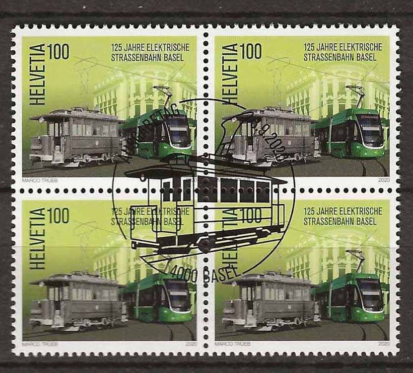 B1795 - 125 ans tramway Bâle B4 1er jour (Gebraucht) in Trélex für CHF 3 – mit Lieferung auf ...