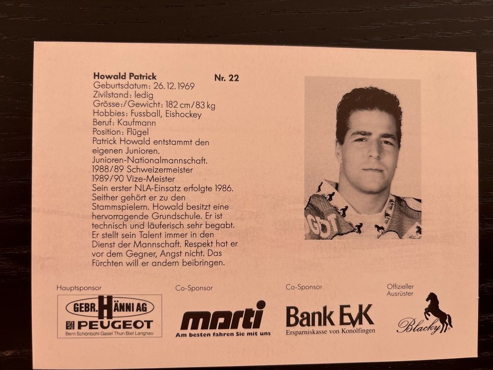 Patrick Howald SCB | Kaufen auf Ricardo