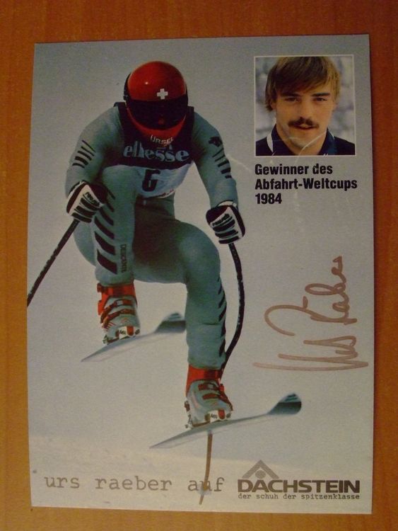 URS RÄBER (CH) AUTOGRAMMKARTE RARITÄT (Gebraucht) in Schachen b. Reute ...