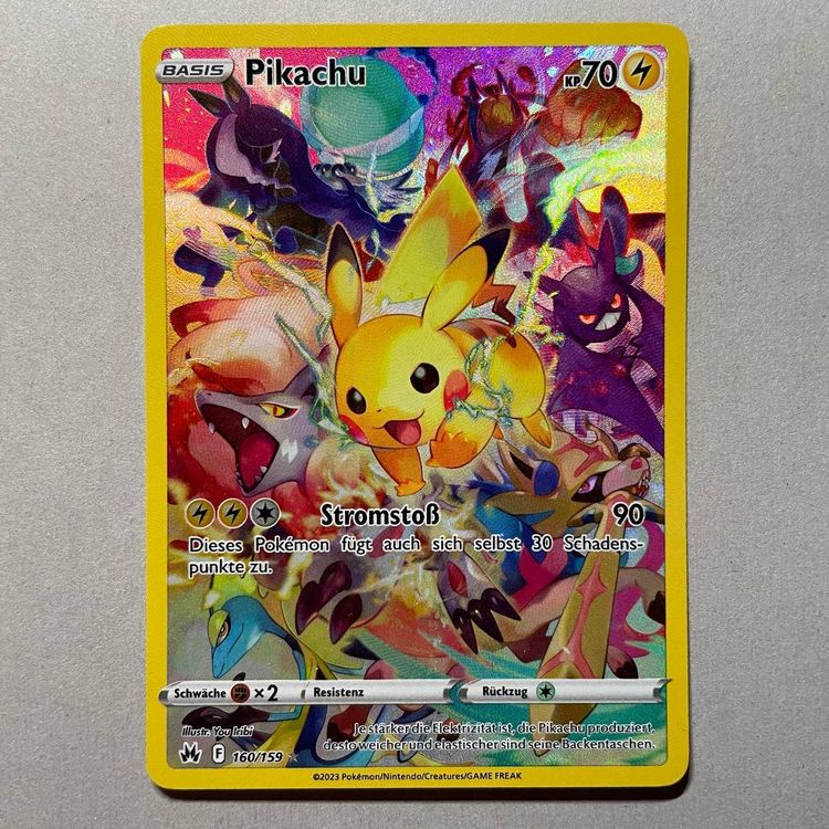 Pokemon - Pikachu (CRZ 160) Zenit der Könige Secret Rare | Kaufen auf ...