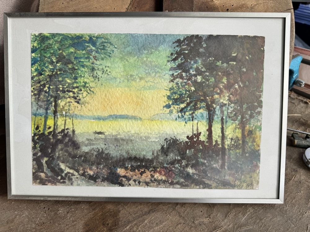 Aquarell Landschaft J.Johnson 1981 gerahmt (Gebraucht) in Küttigen für CHF 21 – nur Abholung auf ...
