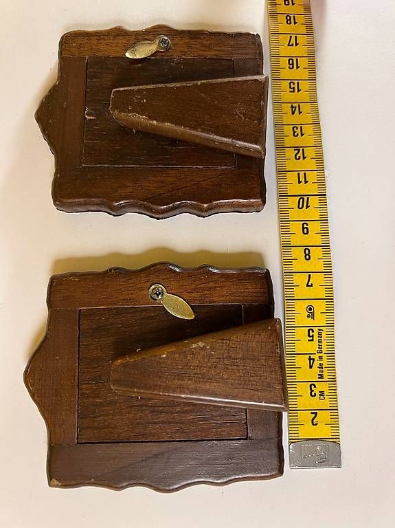 2 petits cadres photo avec feuille d'argent et bois précieux (Gebraucht ...