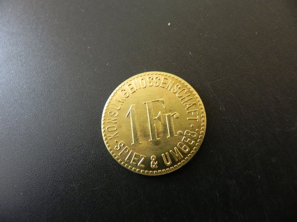 Jeton Konsum Genossenschaft Spiez & Umgebung 1 Franken (Gebraucht) in Biel/Bienne für CHF 2.9 ...