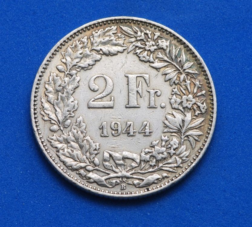 Silberner 2.- Jahrgang 1944 /Stempelriss (Gebraucht) in Mühlethal für CHF 12.5 – mit Lieferung ...