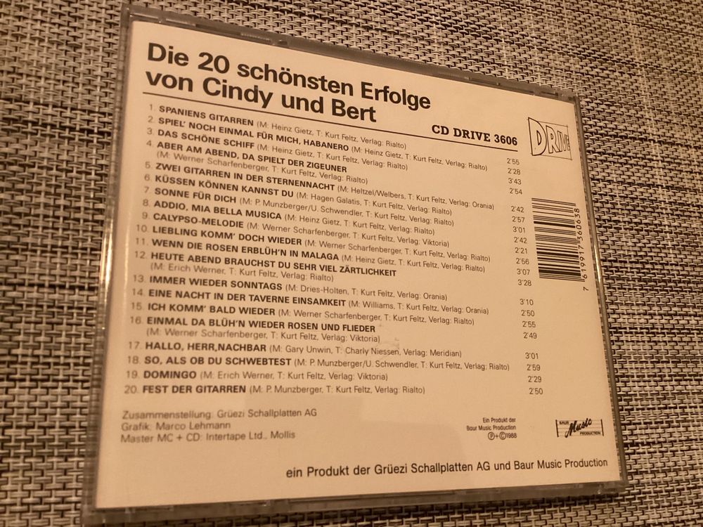 Cindy & Bert - Die 20 Schönsten Erfolge Von Cindy & Bert (Gebraucht) in Wil AG für CHF 1.5 – mit ...