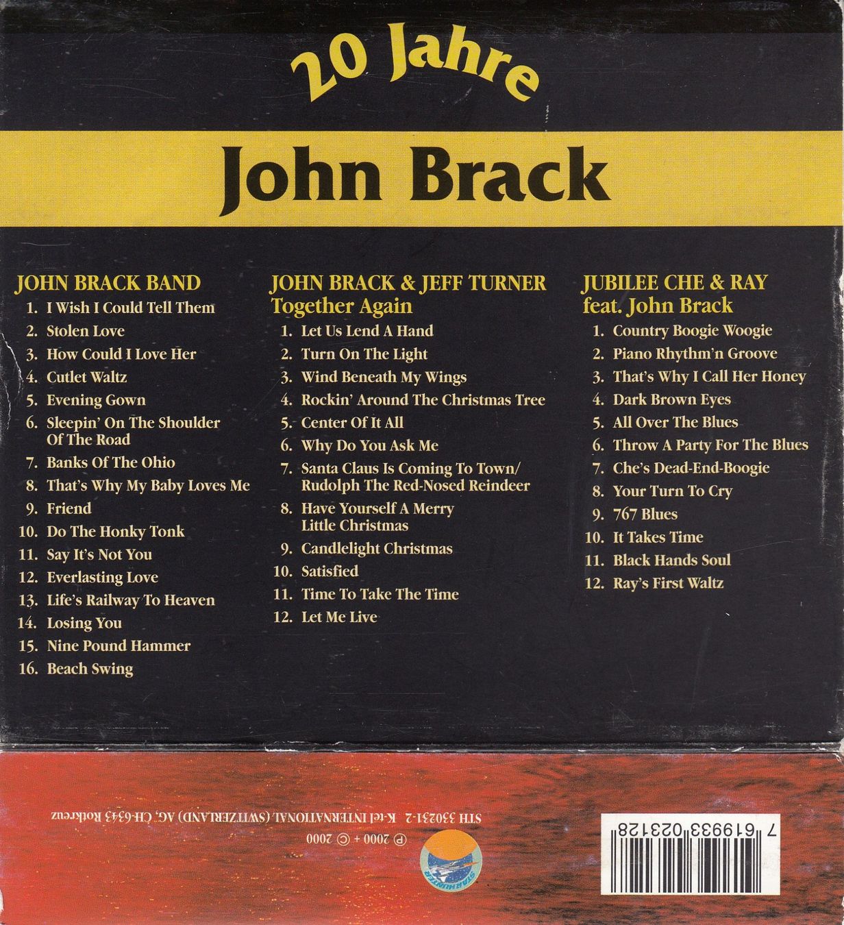 John Brack 20 Jahre 3 CD's mit Che&Ray, Jeff Turner, JB Band (Neu ...