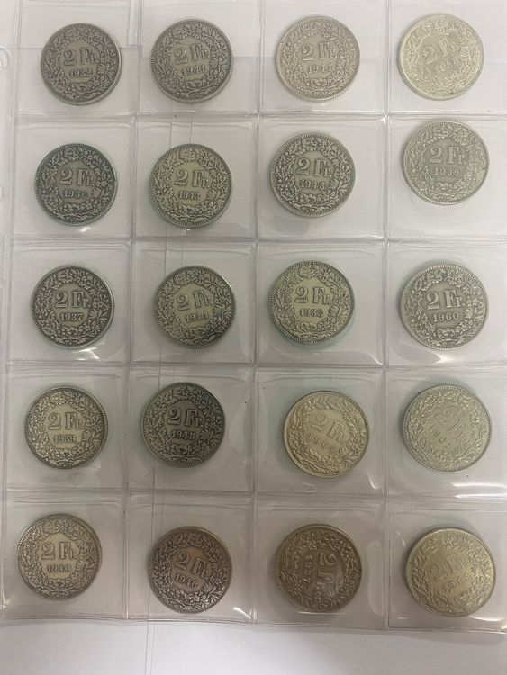 20 Stk 2.- Div Jahre Silber (Gebraucht) in Ballwil für CHF 116 – mit Lieferung auf Ricardo kaufen