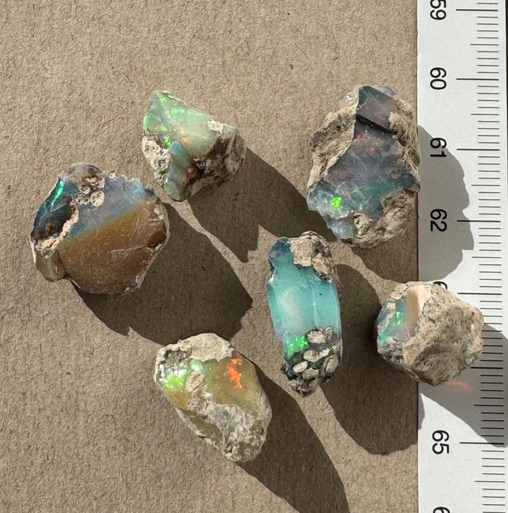 Opale aus Welo Mine Aethiopen Splitter roh unbehandelt Opal (Neu und ...