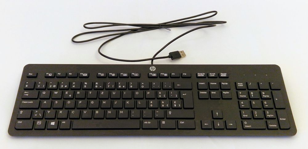 Tastatur HP USB Slim KB Keyboard CH QWERTZ kabelgebunden top | Acheter ...