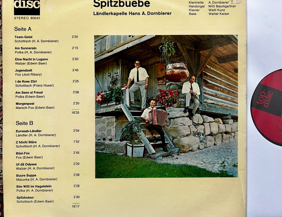 Ländlerkapelle Hans A. Dornbierer – Spitzbuebe - LP 🛀 (Gebraucht) in Unterseen für CHF 7.9 – mit ...