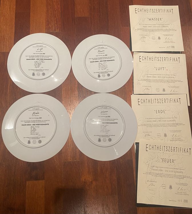 Hans Erni Teller- DIE 4 ELEMENTE | Kaufen auf Ricardo