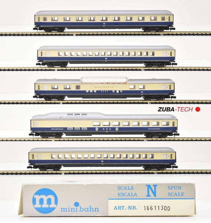 Mini Bahn 16611300 Personenwagen-Set Rheingold, Spur N OVP (Gebraucht) in St. Gallen für CHF 80 ...