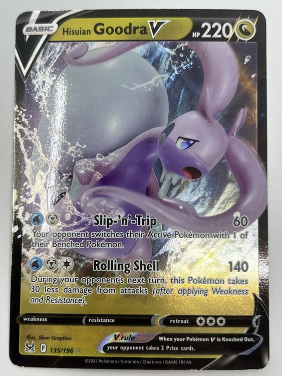 Hisui-Goodra V Pokémon Karte - Holo 135/196 2022 (Gebraucht) in Diegten ...
