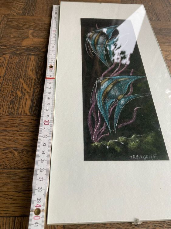 Gemälde Zeichnung Fische sign. Francoise - 60ties Vintage (Gebraucht) in Subingen für CHF 9.5 ...