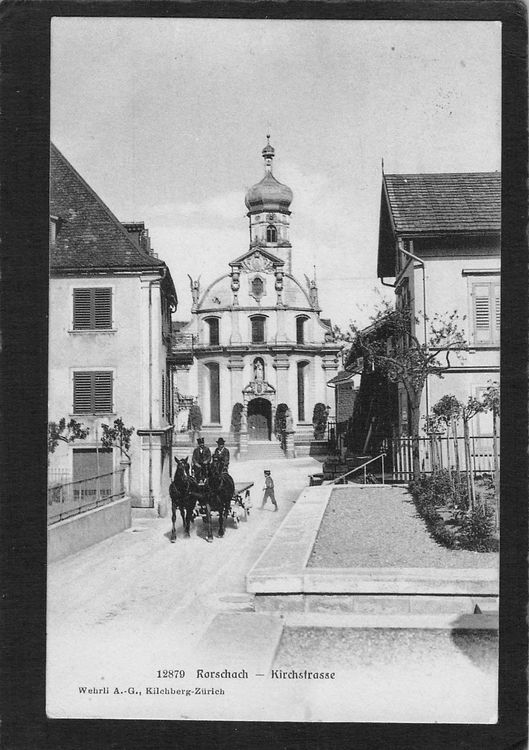 Rorschach , Kirchstrasse , Fuhrwerk , gel. 1914 (Gebraucht) in Reichenburg für CHF 9 – mit ...