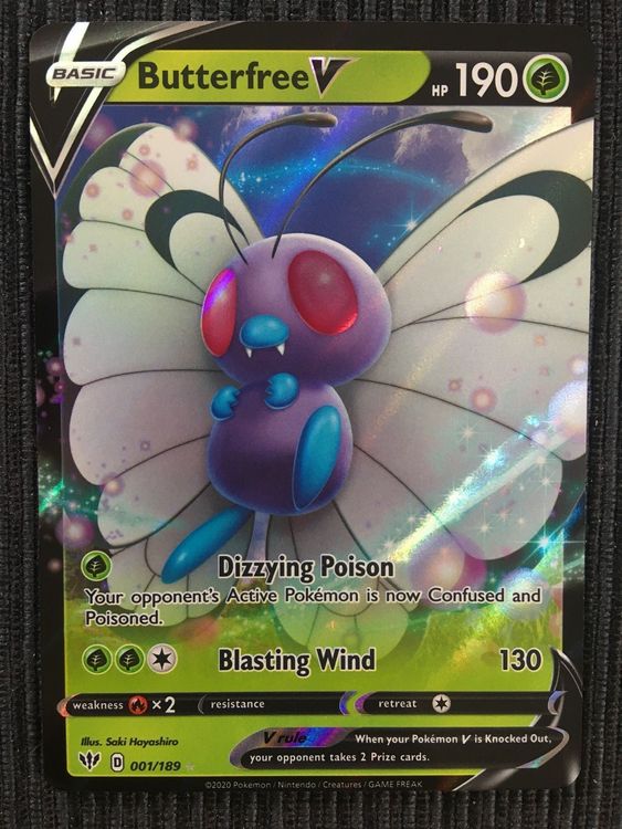 Pokemon Butterfree V Darkness Ablaze (Neu (gemäss Beschreibung)) in ...