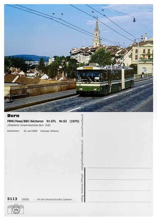 Bern Nydegg Matte Altstadt Trolleybus FBW Hess SVB Bernmobil | Kaufen auf Ricardo