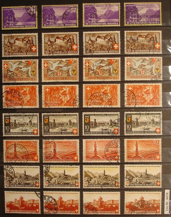 Diverse PP 1938-1943 je 4 Stk. gest. hoher Kat. 94.- (Gebraucht) in Wallisellen für CHF 2 – mit ...