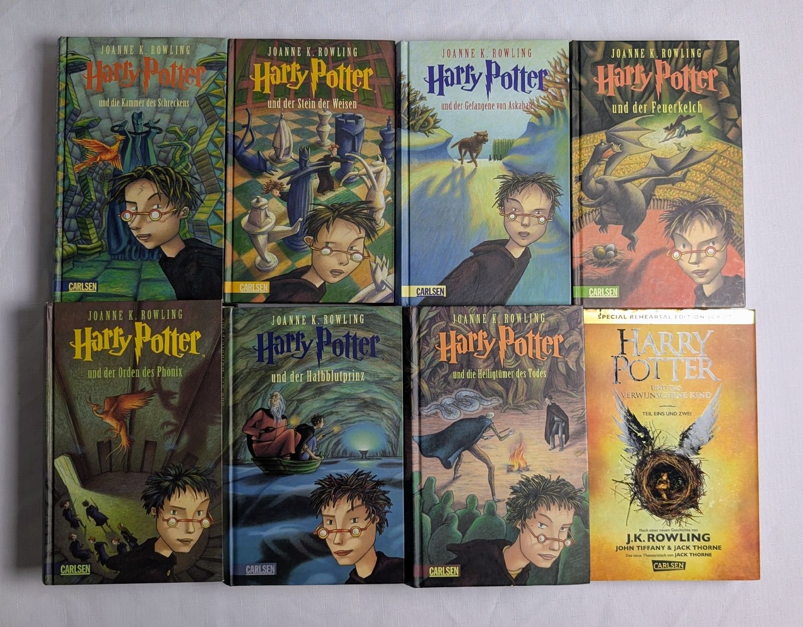 Harry Potter Bücher Band 1- 8 - J.K. Rowling (Neu (gemäss Beschreibung ...