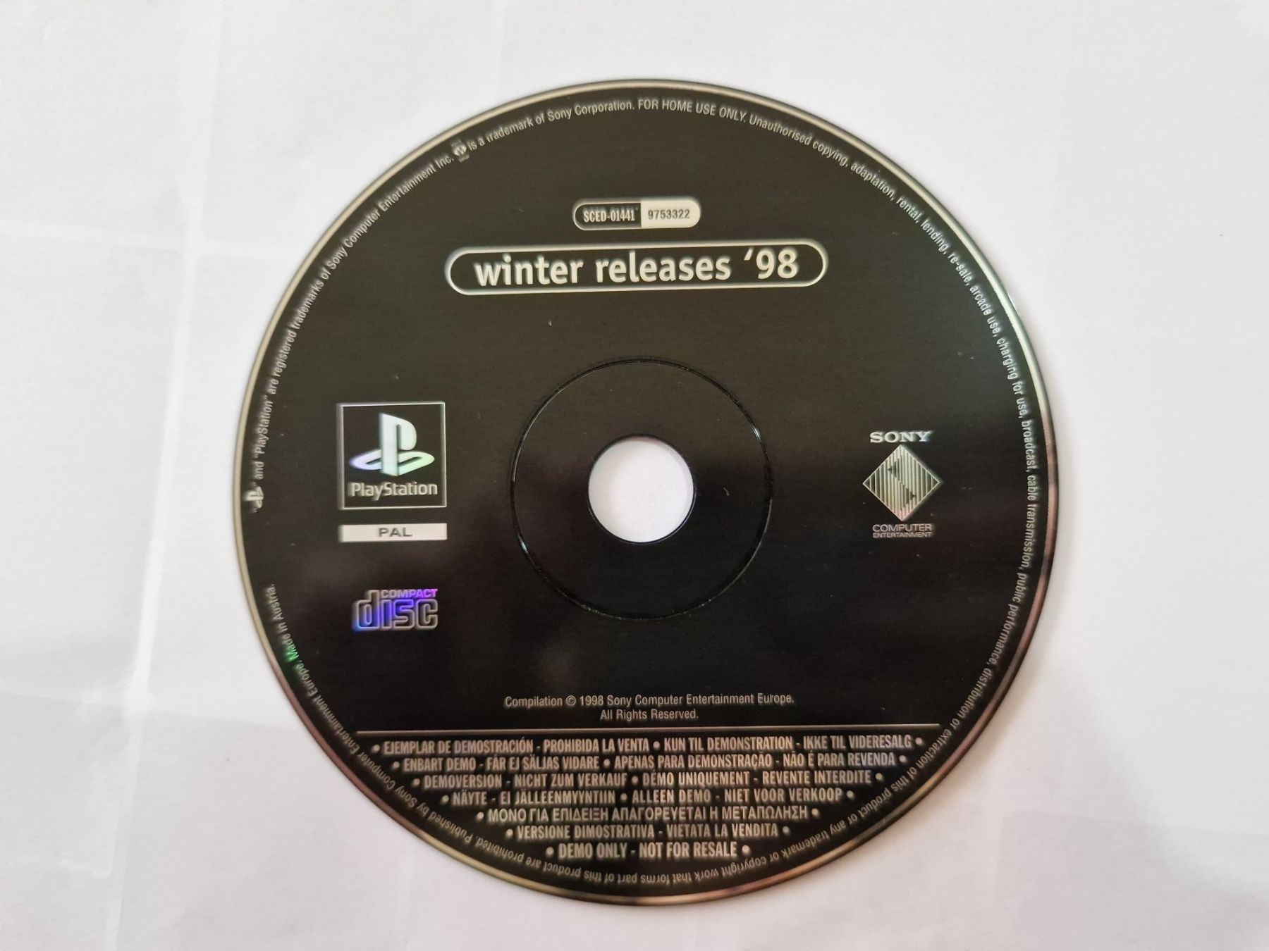 ORIGINAL " winter releases 98 " Sony Playstation Demo CD (Gebraucht) in ...