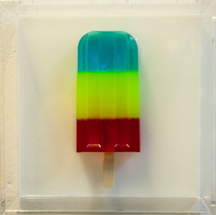 Gemälde, Pop Art, Eis am Stiel , Resinart, Unikat (Neu und ...