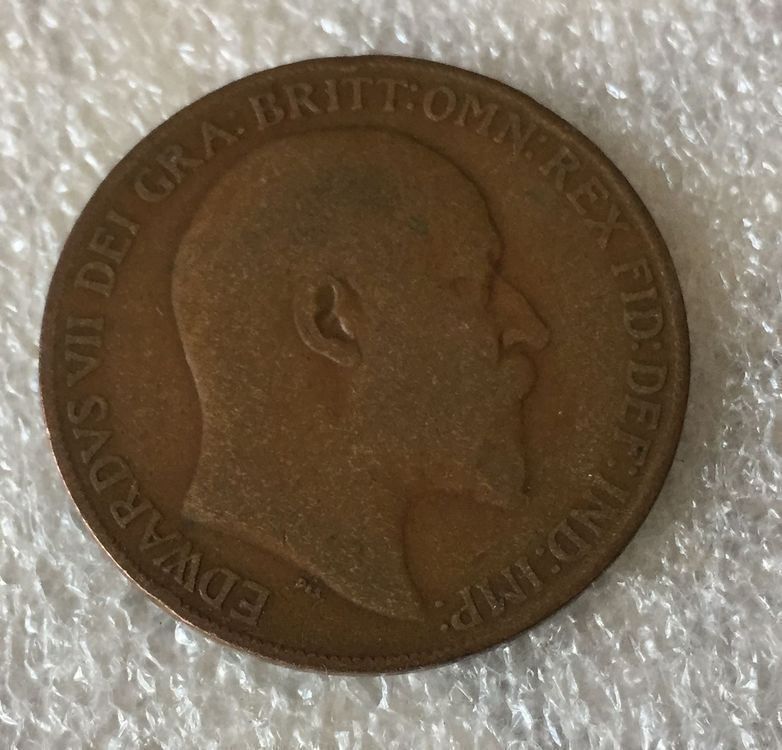 EDWARDVS VII DEI One Penny Bronze 1908 (Gebraucht) in Genève für CHF 5 ...