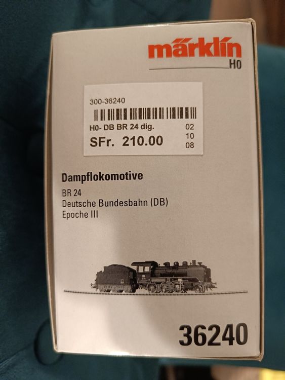 Märklin Dampflok BR 24 016 Artikelnummer 36240 | Acheter sur Ricardo