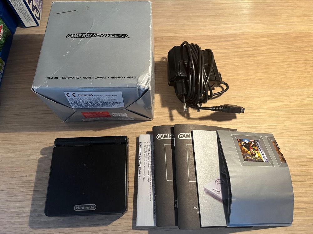 Gameboy Advance SP OVP Schwarz Nintendo Original (Gebraucht) in St ...