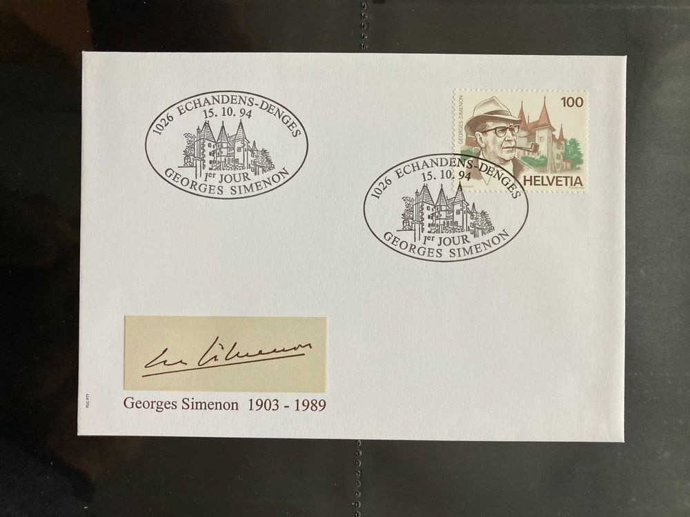 Schweiz 1994 Ersttagsbrief Georges Simenon Gemeinschaftsaus. (Neu (gemäss Beschreibung)) in ...