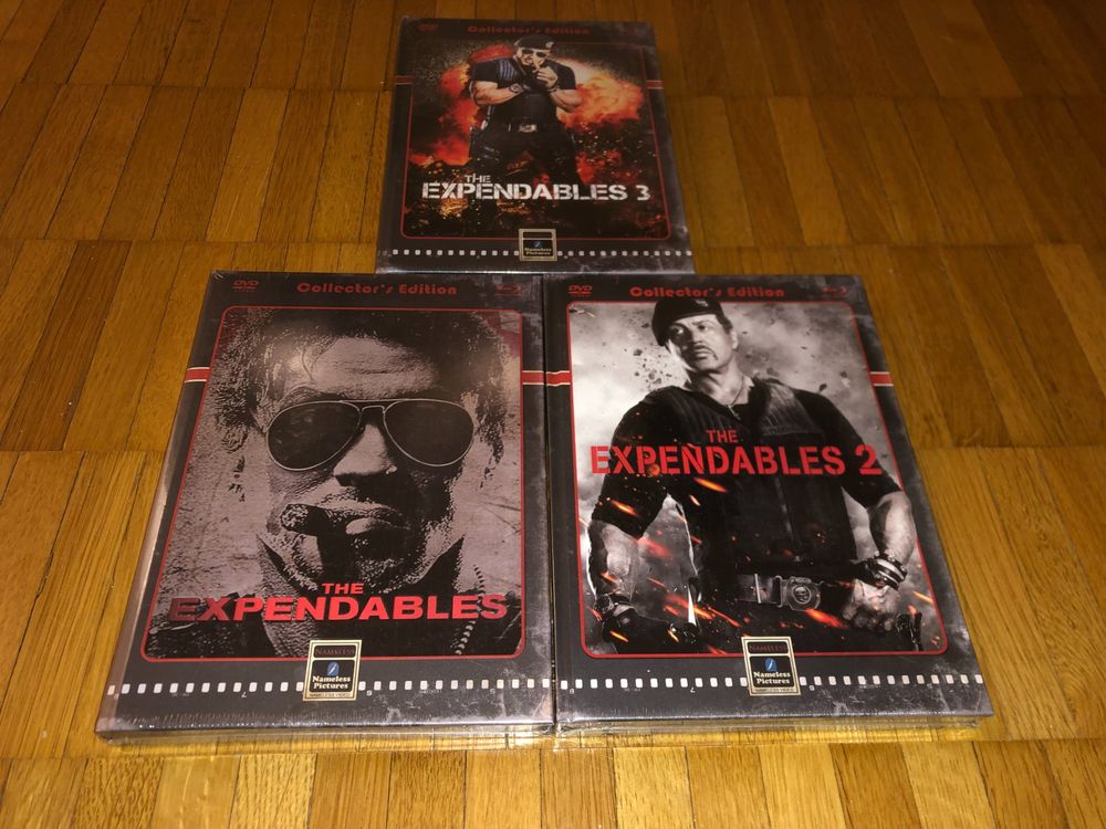 The Expendables 1,2 & 3 - 3 MEDIABOOKS - B - UNCUT (Neu und ...