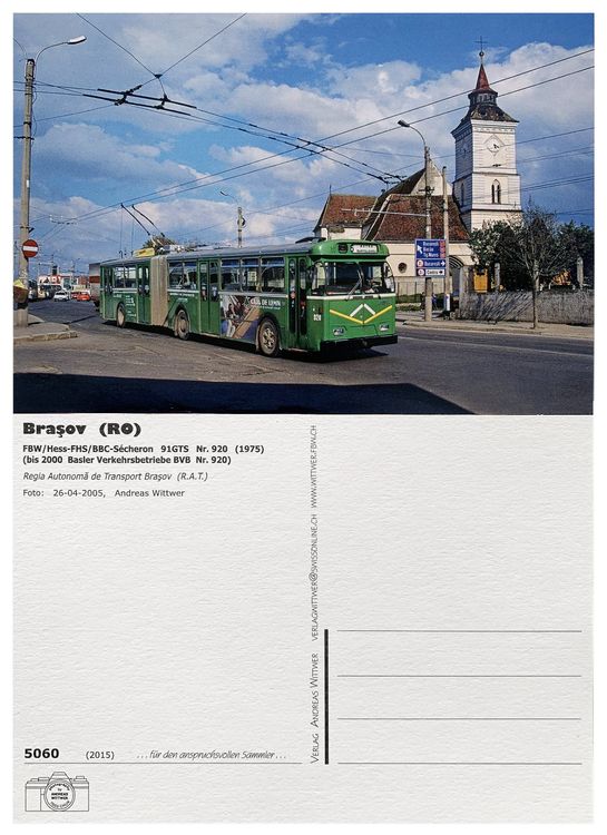 Basel BVB Braşov R.A.T. România Trolleybus FBW FHS 91GTS (Neu (gemäss ...