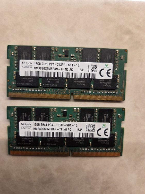 SK Hynix 32GB DDR4 RAM (2x16)für Laptop (Gebraucht) in Zihlschlacht für ...