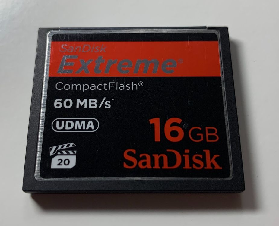 Sandisk Extreme CompactFlash (CF) 16 GB #4 (Gebraucht) in St-Brais für CHF 12 – mit Lieferung ...