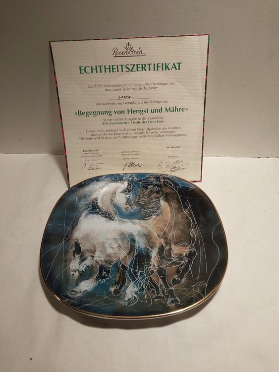 Teller Hans Erni, Kunstteller, Rosenthal (Neu und originalverpackt) in Hägglingen für CHF 5 ...