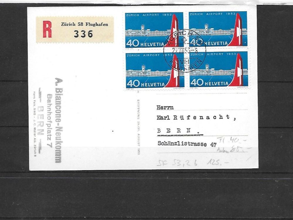 SF 1953 SF 53.2b Kat: CHF 125.- (Gebraucht) in Basel für CHF 7 – mit Lieferung auf Ricardo kaufen