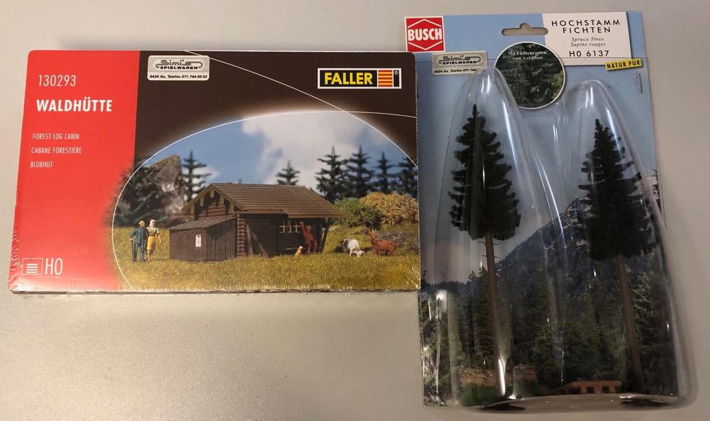 Faller HO Bausatz Waldhütte u. Fichten NEU OVP | Kaufen auf Ricardo