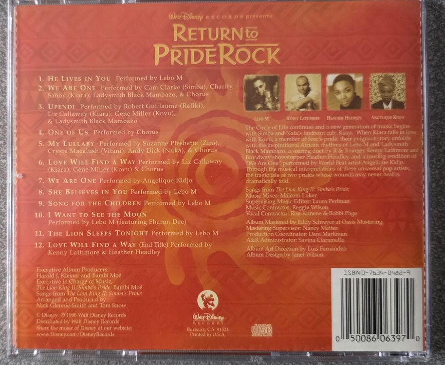 The Lion King 2 - Original Motion Picture Soundtrack CD (Gebraucht) in ...