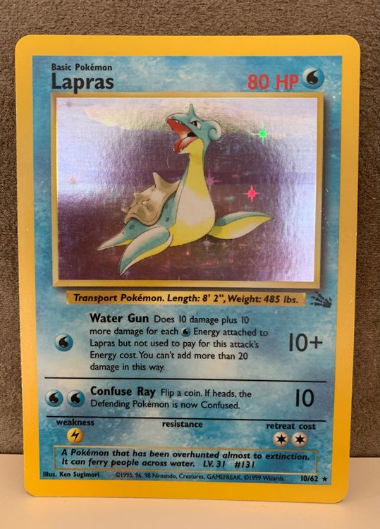 Lapras Holo ENG Fossil Pokemon 10/62 (Gebraucht) in Fislisbach für CHF ...