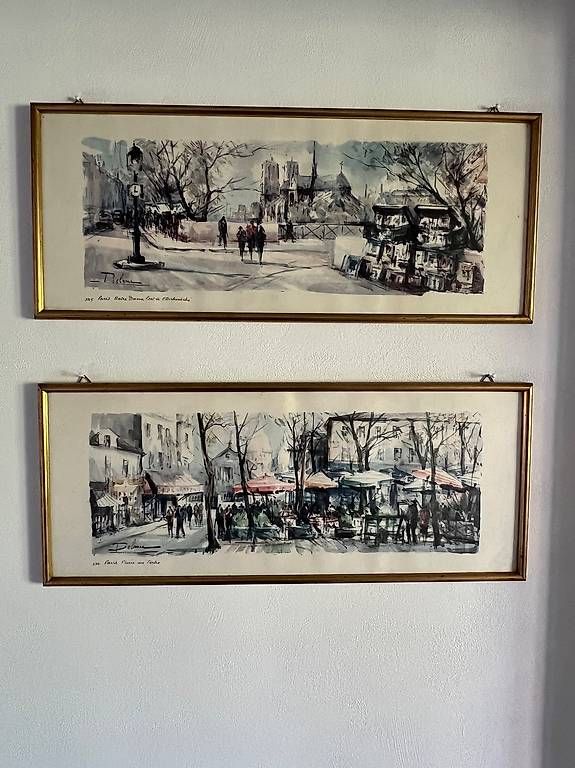 2 tableaux / peintures Lucien Delarue / scènes parisiennes (D'occasion ...