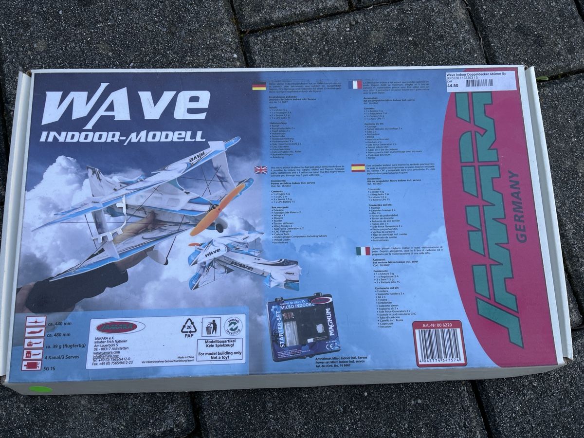 Jamara Wave Indoor Modellflugzeug – ungebraucht! (Neu und ...
