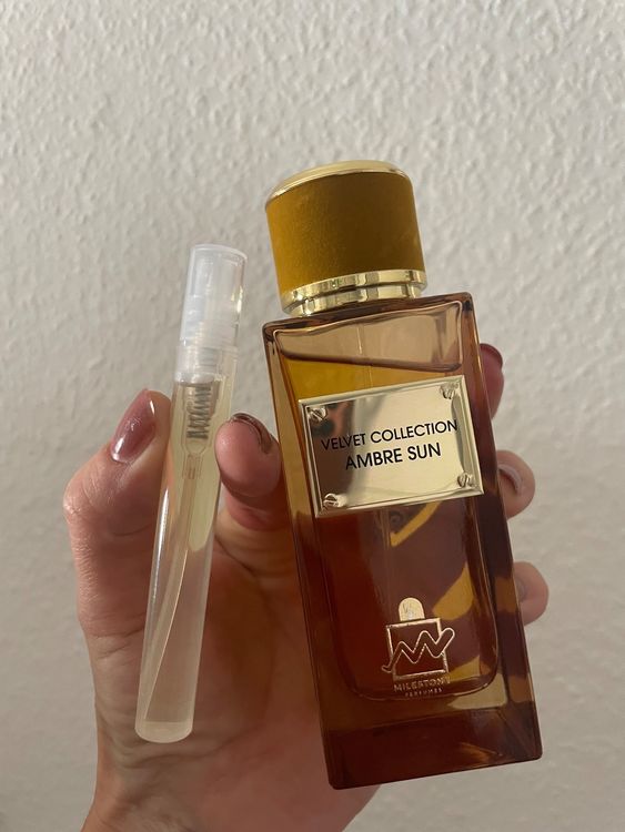 MILESTONE Amber Sun 5ML Abfüllung (DG Velvet Amber Sun Dupe) (Gebraucht ...