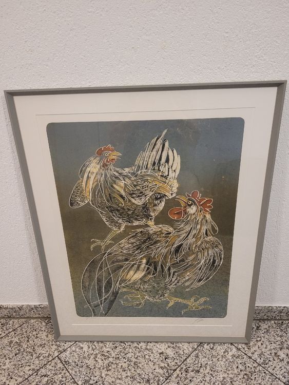Bild Hans Erni Lithographie Hühner 11/1 signiert RARITÄT (Gebraucht) in Cham für CHF 740 – nur ...