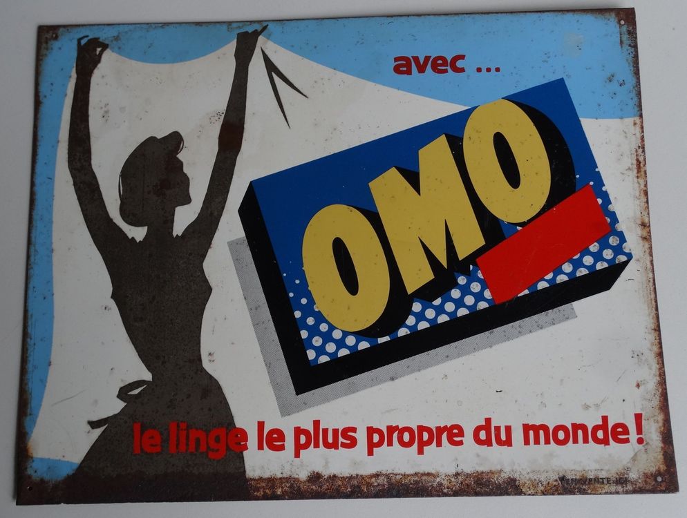 Vintage OMO Reklameschild , 50er Jahre (Gebraucht) in für CHF 50 – mit ...