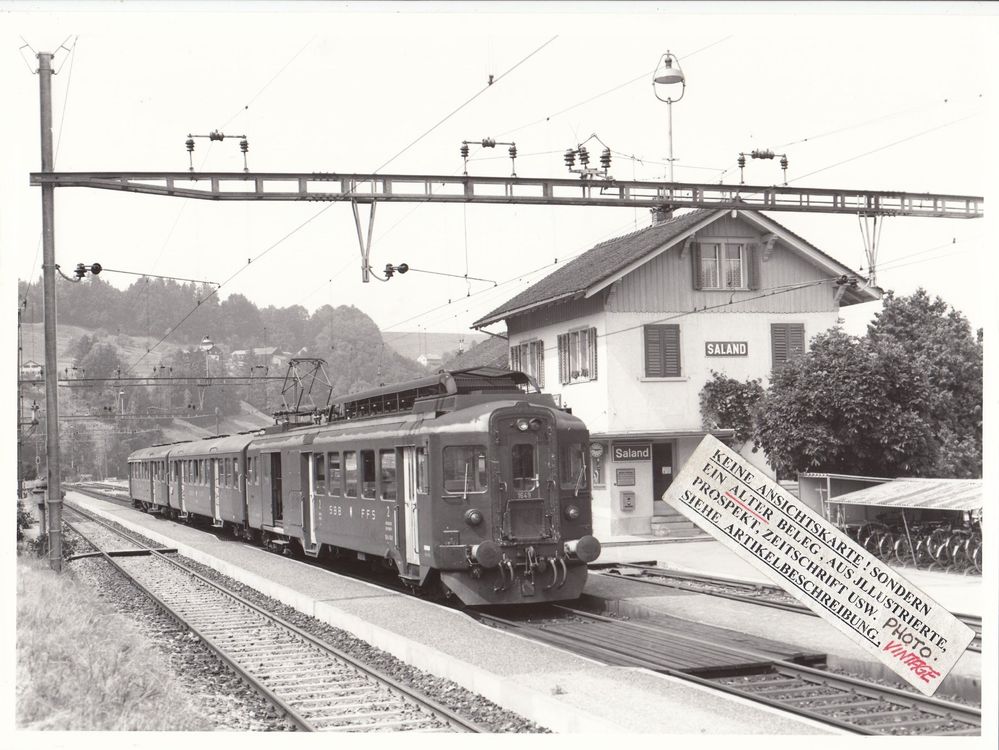 BAHN STATION SALAND, 1976 . PHOTO STUDER. 17X24 CM (Neu (gemäss ...