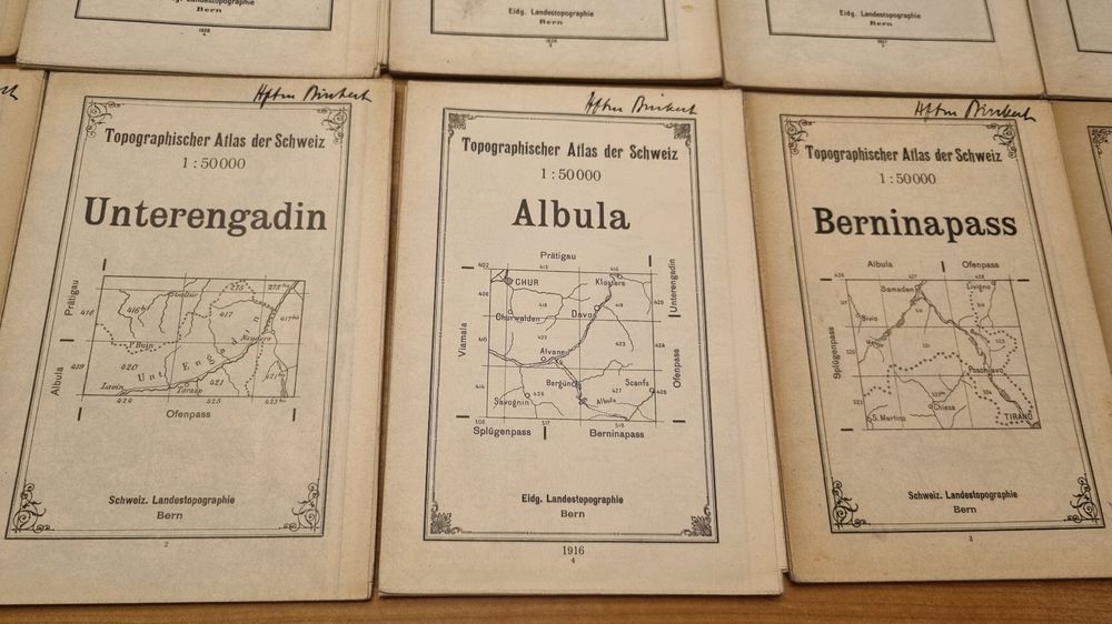 36 Topographische Karten Landkarten Schweiz 100 Jahre alt (Gebraucht ...