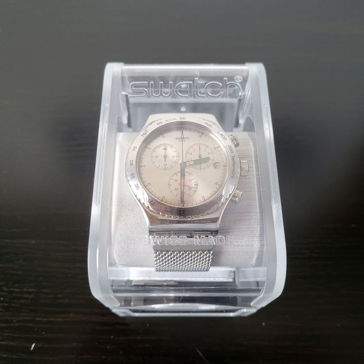 Montre Swatch SILVERISH YVS405G, chronographe, tachymètre (Neu (gemäss ...