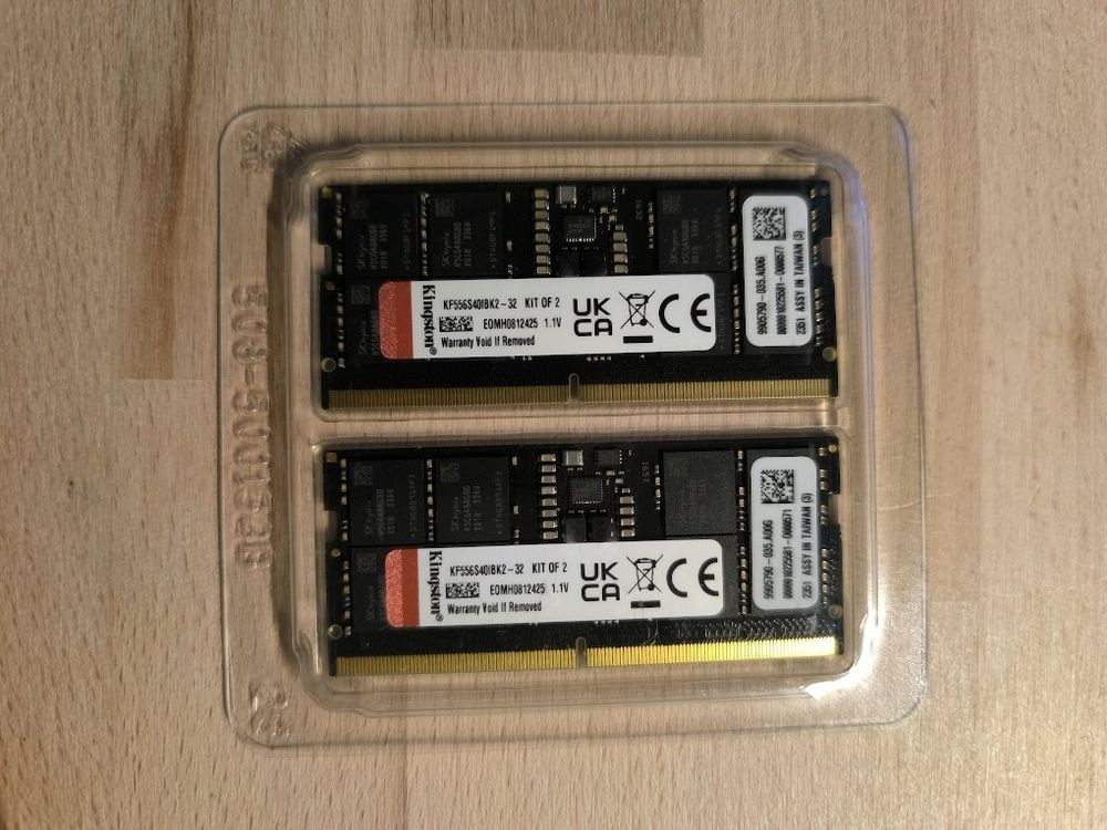 Kingston DDR5 SODIMM 32GB 5600 CL40-40-40 LAPTOP MINI PC (Gebraucht) in ...