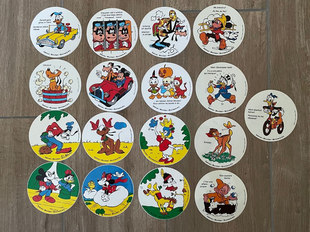 18 sehr seltene Aufkleber Zehner-Mocken Disney | Kaufen auf Ricardo