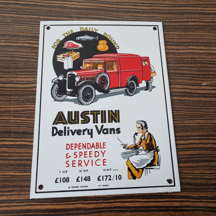 Austin Delivery Vans Service Automobil Emailleschild (Gebraucht) in für ...