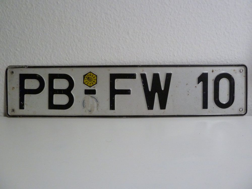 Nummernschild / Kfz-Kennzeichen Deutschland PB-FW 10 | Kaufen auf Ricardo